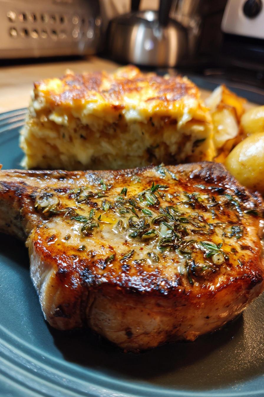 Perfect 4-Ingredient Sizzling Garlic Butter Pork Chops - Home Cozy Magic