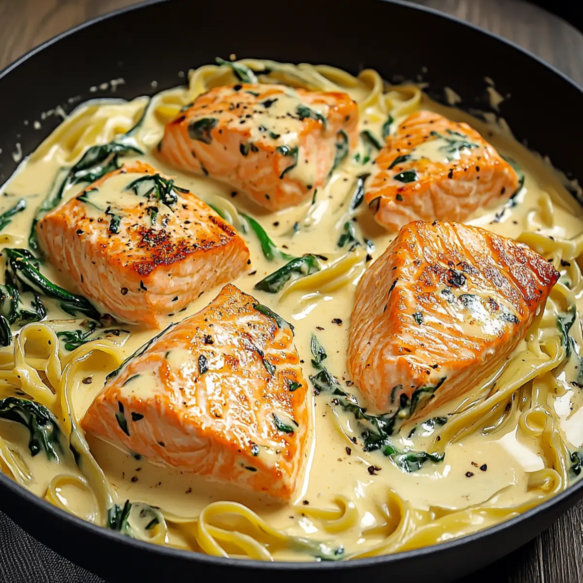 Ultimate Easy Creamy Salmon Florentine with Luscious Sauce
