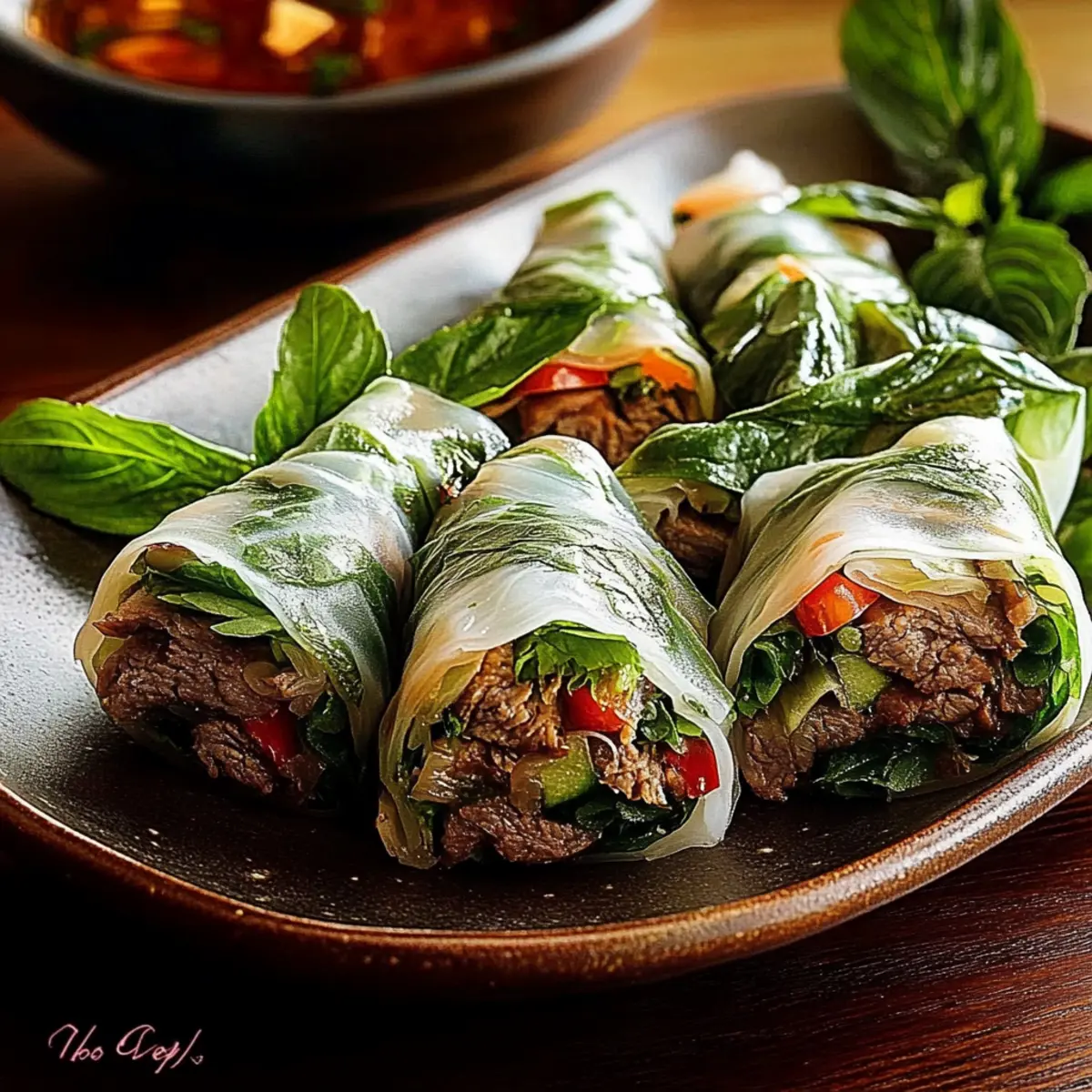Irresistible Thai Basil Beef Rolls: Easy, Gluten-Free Delight
